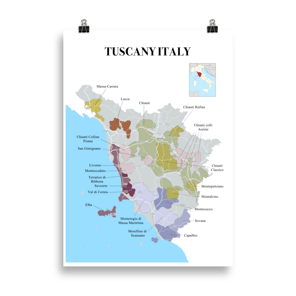 Wine Map Tuscany