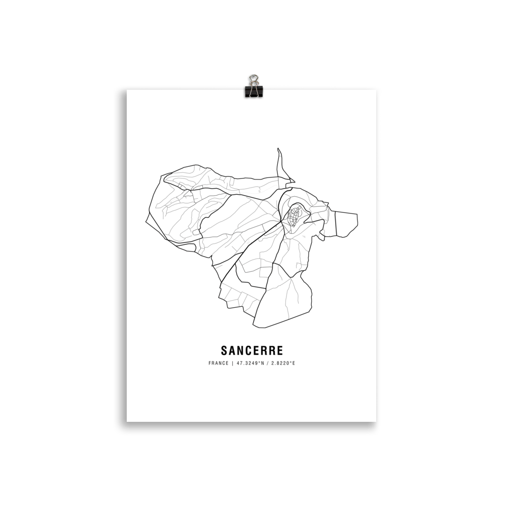 The Sancerre Wine Map Poster – Cocktailored
